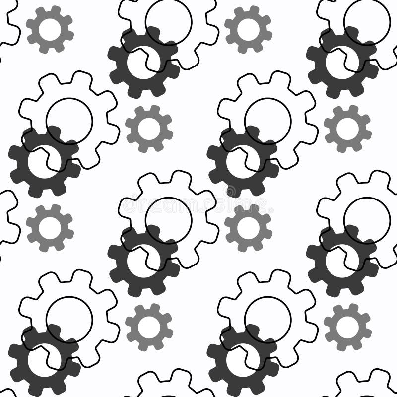 Gear Icon Seamless Pattern Vector Illustration EPS10 Stock Vector ...
