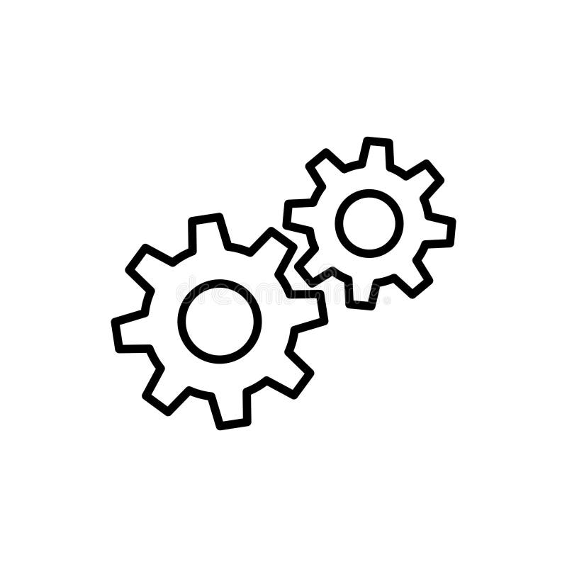 Gear Icon Set. Engine Cogwheel Vector Symbol. Industry Setting Sign ...