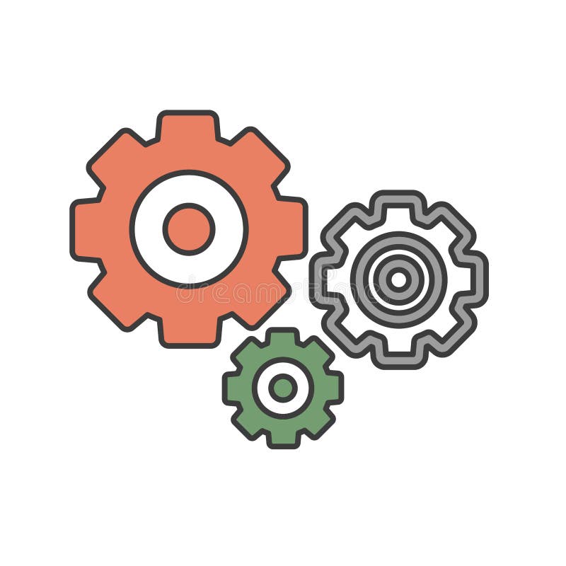Gear Icon. Simple Flat Vector Illustration. Stock Vector - Illustration ...