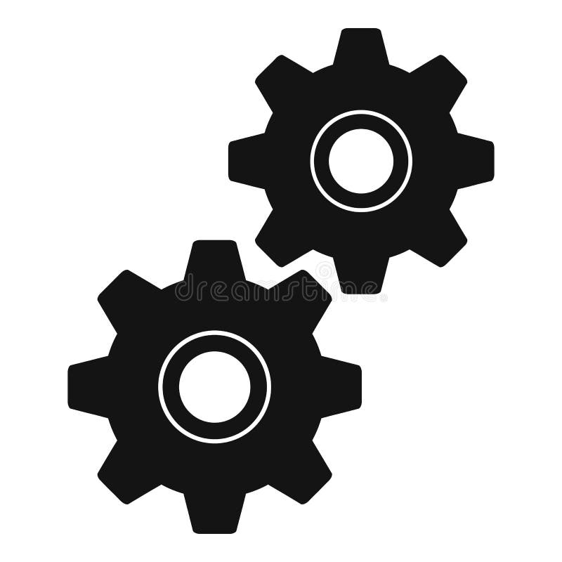 Gear icon, simple style stock vector. Illustration of industrial - 79412911
