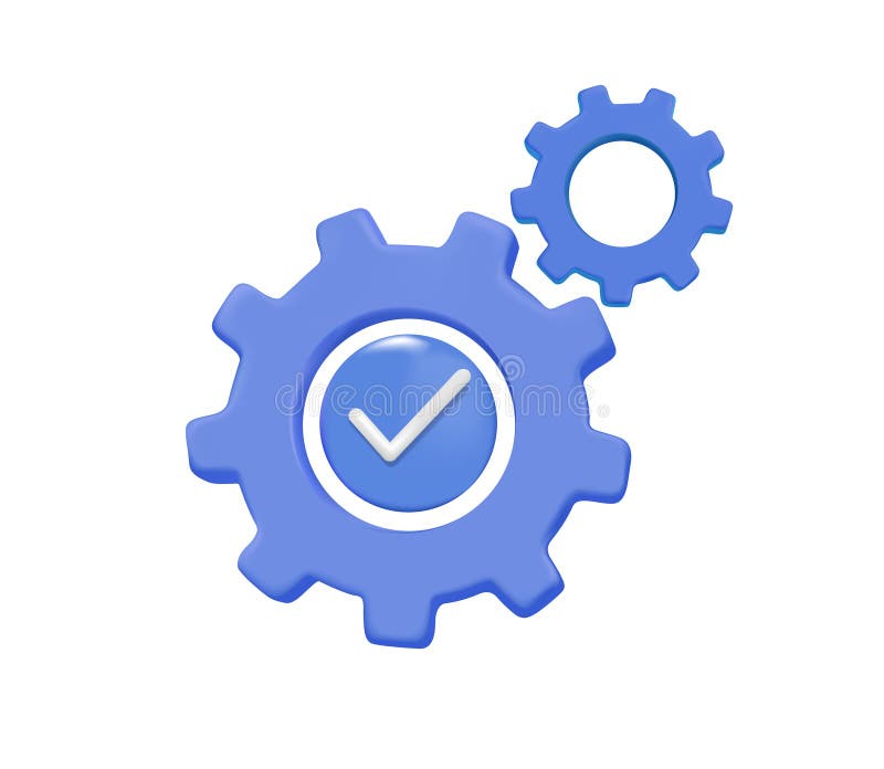 Gear Icon Template 3D Icon, Process, Development Concept. Eamwork ...