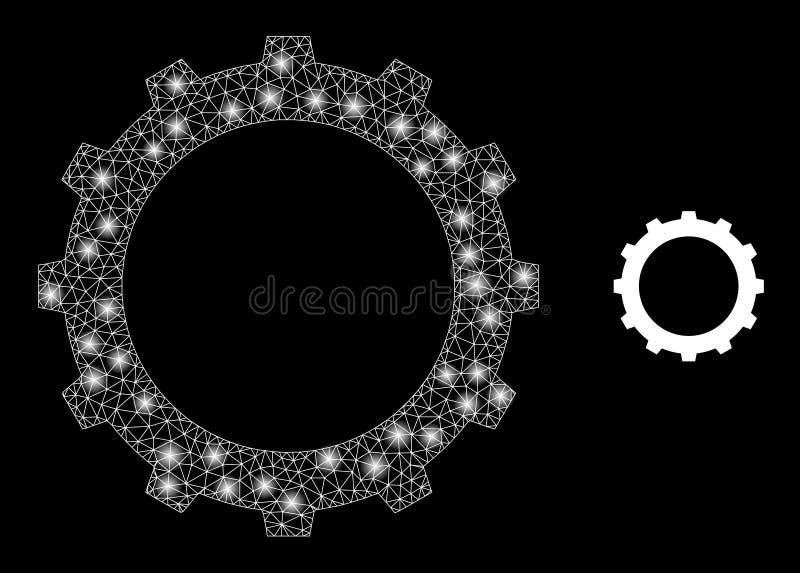 Gear Icon - Triangulated Mesh with Lightspots Stock Vector ... Gear Icon - Triangulated Mesh with Lightspots Stock Vector ...