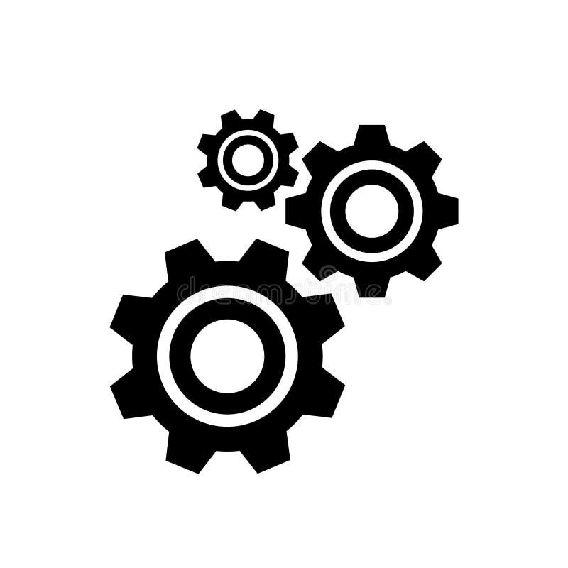 Gear Icon Vector in Flat Style. Settings Concept Stock Vector ...