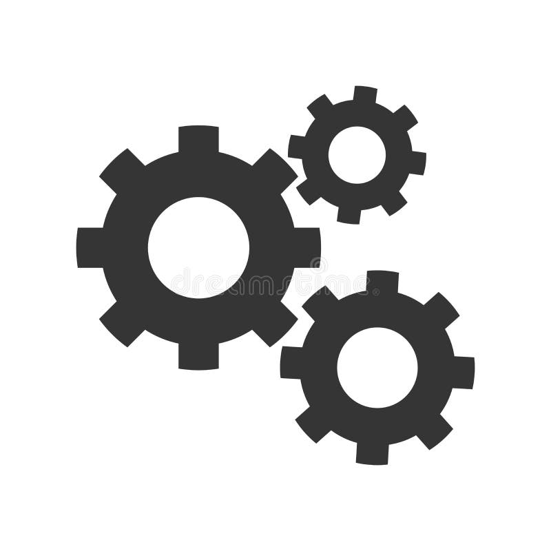 Vector Gear Reload Icon with Arrow Stock Illustration - Illustration of ...