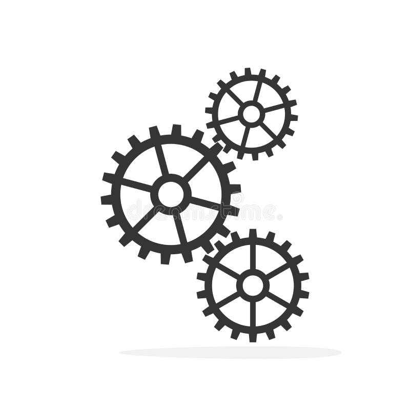 Vector Gear Reload Icon with Arrow Stock Illustration - Illustration of ...