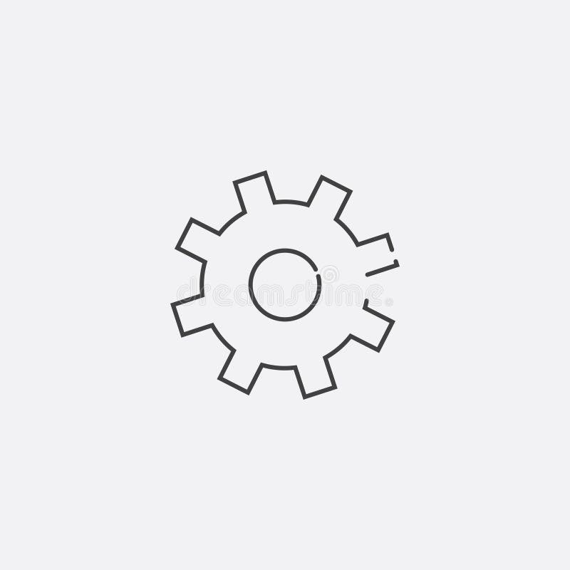 Gear Icon, Vector Illustration. Flat Line Icon Stock Illustration ...