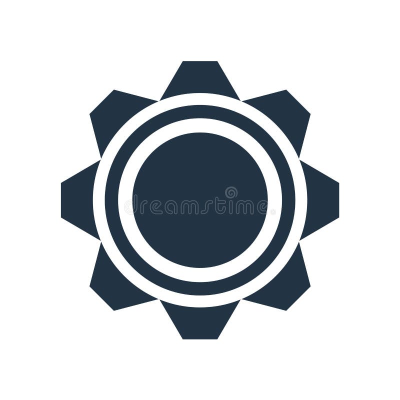 Gear Icon Vector Isolated on White Background, Gear Sign Stock Vector ...