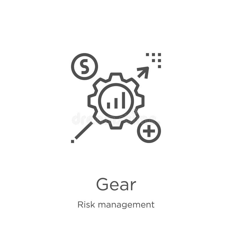 Gear Risk Plan Icon Vector Flat Stock Illustration - Illustration of ...