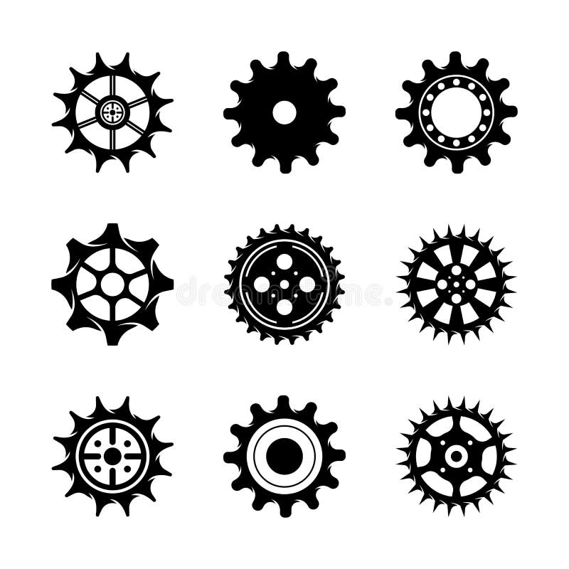 Gear Icon Vector Set. Clockwork Illustration Sign Collection Stock ...
