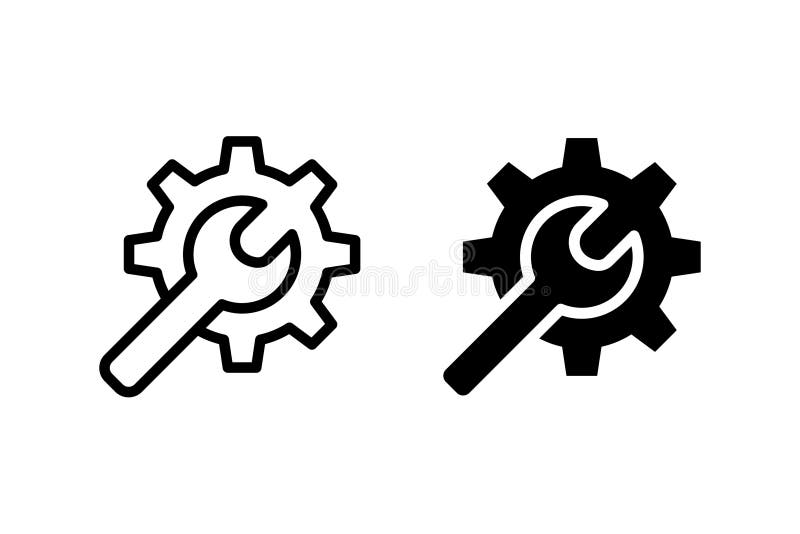 Gear Icon Vector Set. Update, Upgrade, and Install Symbol Stock Vector ...