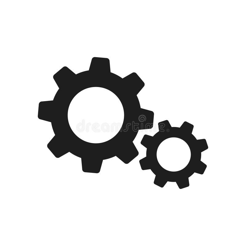 Gear Icon Vector. Settings Icon Stock Vector - Illustration of cogwheel ...
