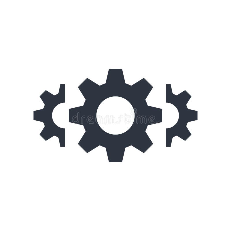 Gear Icon. Vector Symbol Simple Flat Sign Stock Vector - Illustration ...