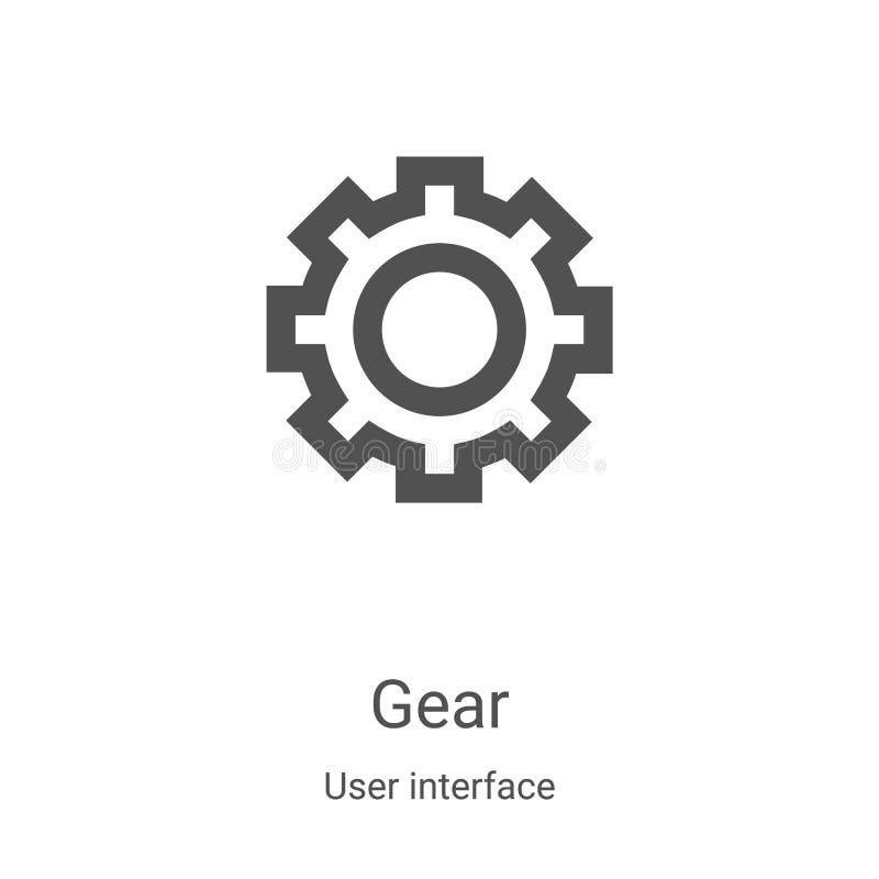 Gear Icon Vector from User Interface Collection. Thin Line Gear Outline ...