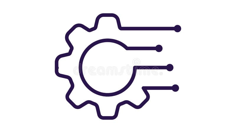 Gear Icon on White Background Stock Illustration - Illustration of ...