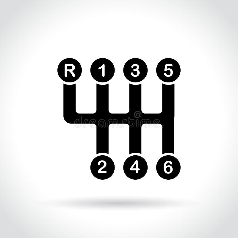 Six Speed Gear Vector Illustration Stock Illustrations – 31 Six Speed ...