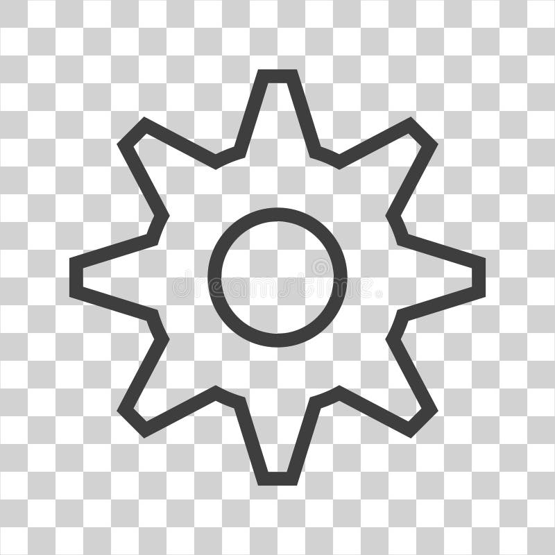 Gear icon on white isolate stock vector. Illustration of icon - 310914772