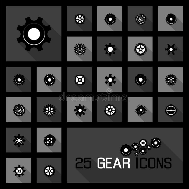 Gear icons concepts stock vector. Illustration of black - 55298632