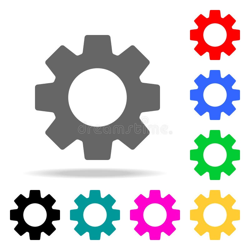 Gear Icons. Elements of Human Web Colored Icons. Premium Quality ...