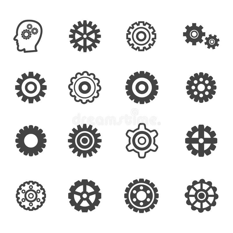 Gear icons stock vector. Illustration of gear, factory - 44822858