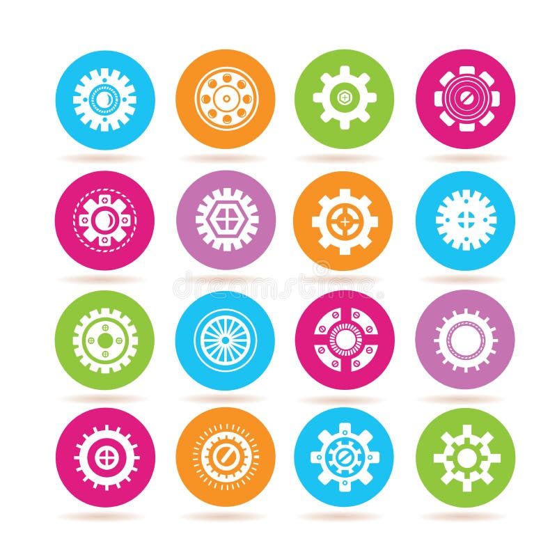 Gear icons stock illustration. Illustration of industry - 59066683