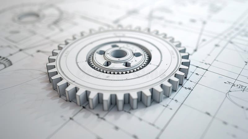 Gear. Industrial Drawing. Engineering Concept.generative Ai Stock ...