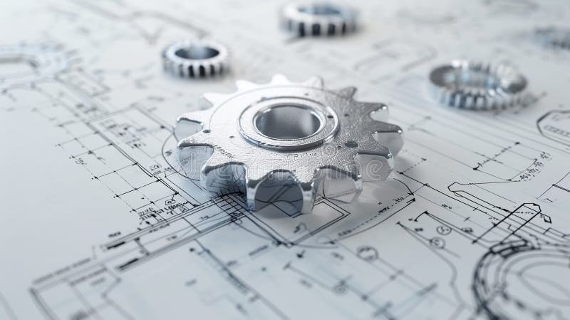 Gear. Industrial Drawing. Engineering Concept.generative Ai Stock ...