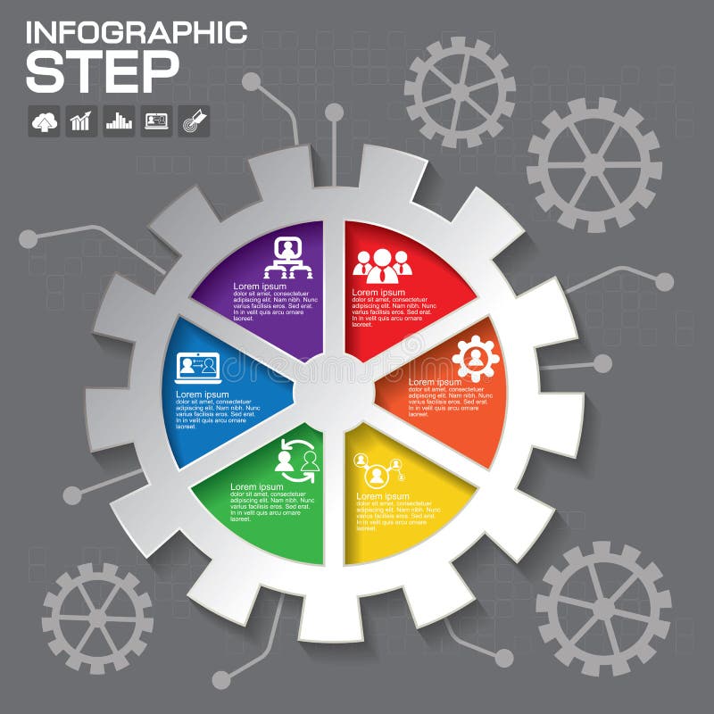Gear Info Graphic Design, Business Concept Design Stock Vector ...