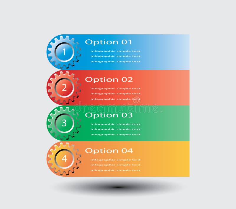 Gear infographic stock vector. Illustration of option - 40046891