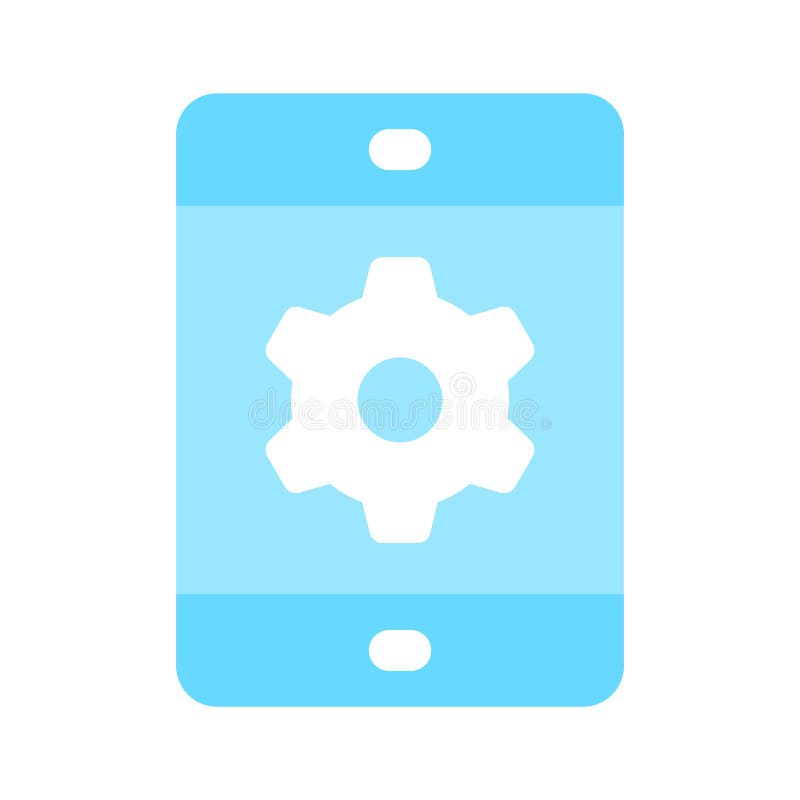 Gear Inside Mobile, Concept Icon of Mobile Setting Stock Vector ...
