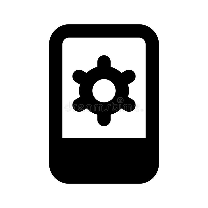 Gear Inside Mobile Concept Icon of Mobile Setting Stock Vector ...