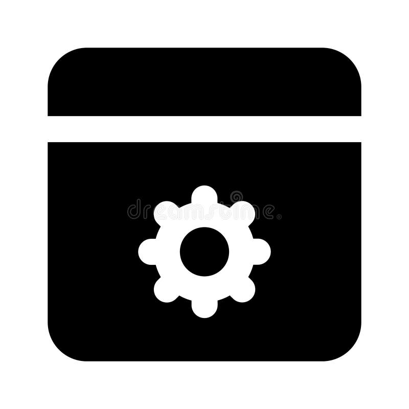 Gear Inside Webpage, Concept Icon of Website Setting, Webpage ...
