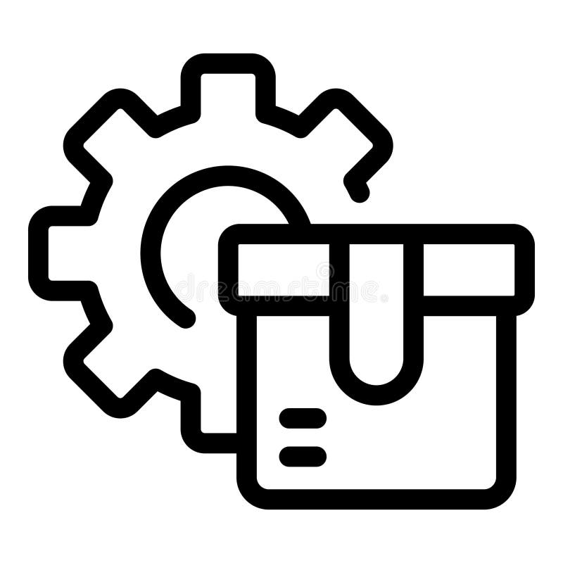 Gear Managing Delivery Package Representing Supply Chain Optimization ...
