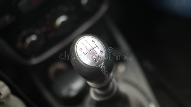 Gear Lever of Manual Gearbox, Close Up, Selected Focus Stock Photo ...