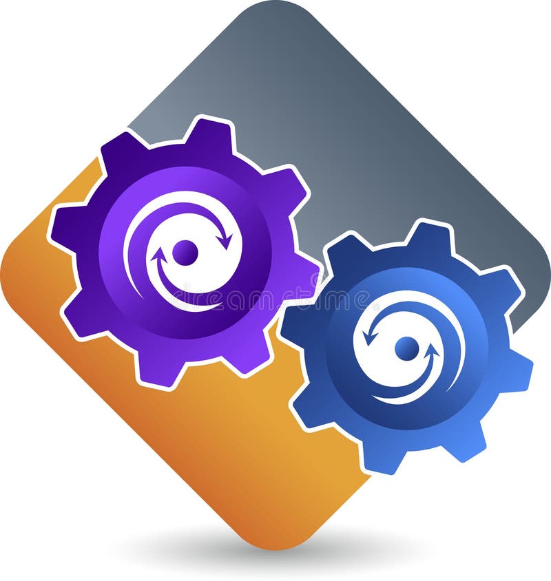 Gear logo stock vector. Illustration of concept, colours - 19273194