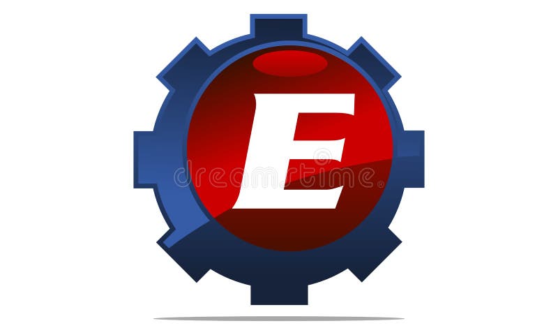 Gear Logo Letter E stock vector. Illustration of construction - 84262029