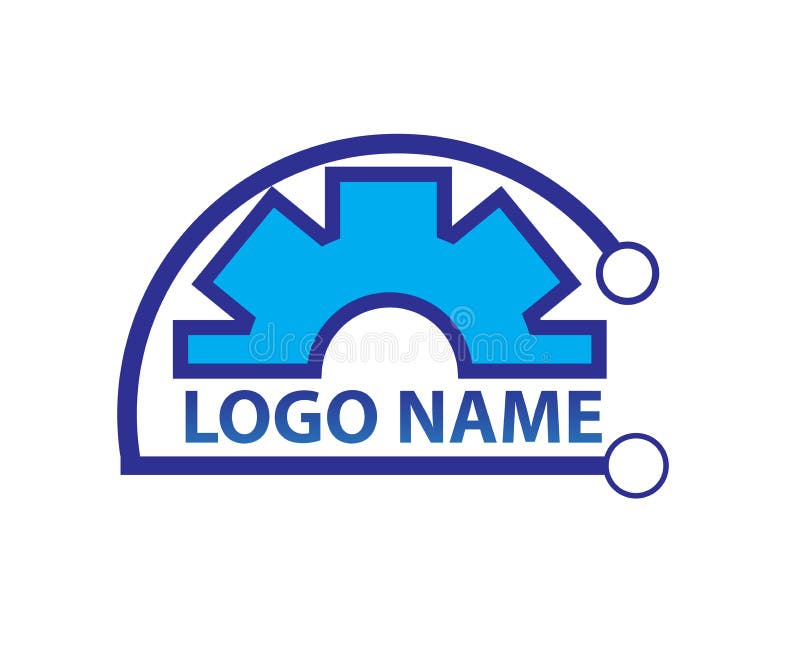 Gear and Logo Technology Advancements Stock Vector - Illustration of ...