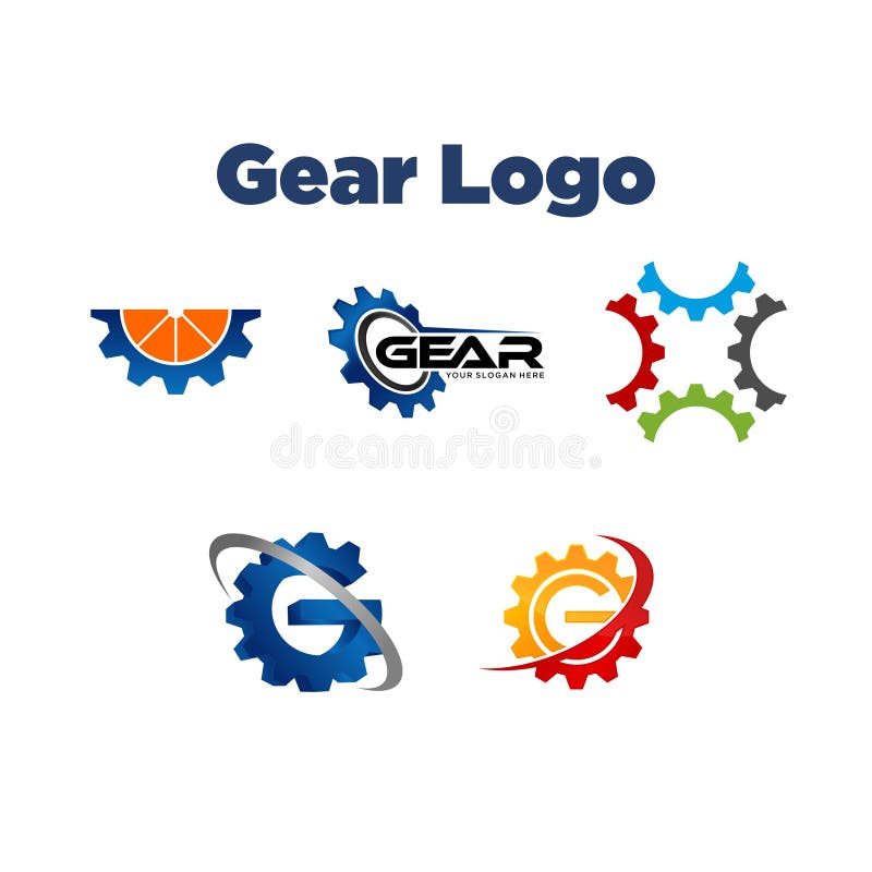 Gear, Engine, Machine, Teamwork, Connection Logo Design Stock Vector ...