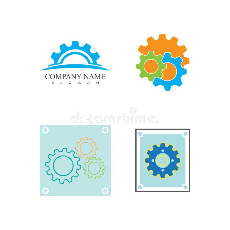 Gear Logo Vector Template Symbol Design Stock Vector - Illustration of ...