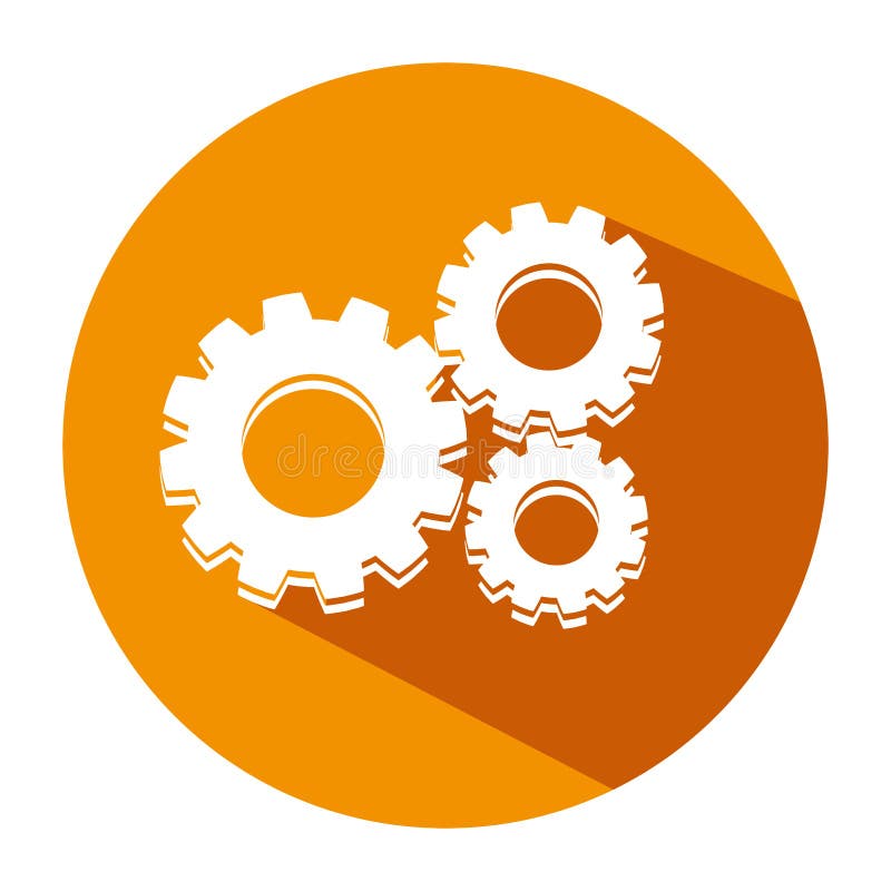 Gear Machine Style Isolated Icon Design Stock Photo - Image of ...