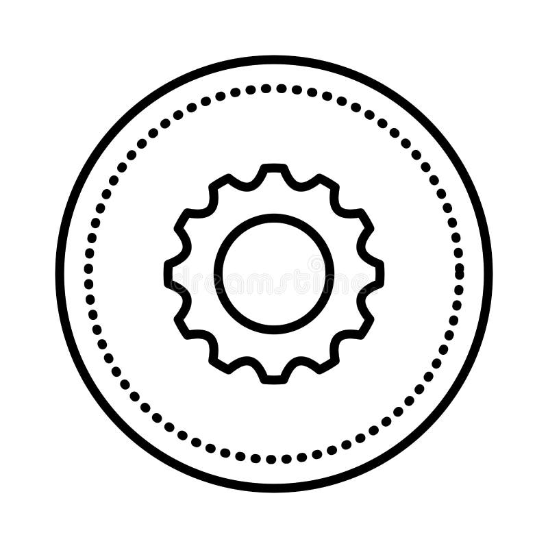 Gear Machine Setup Isolated Icon Stock Illustration - Illustration of ...