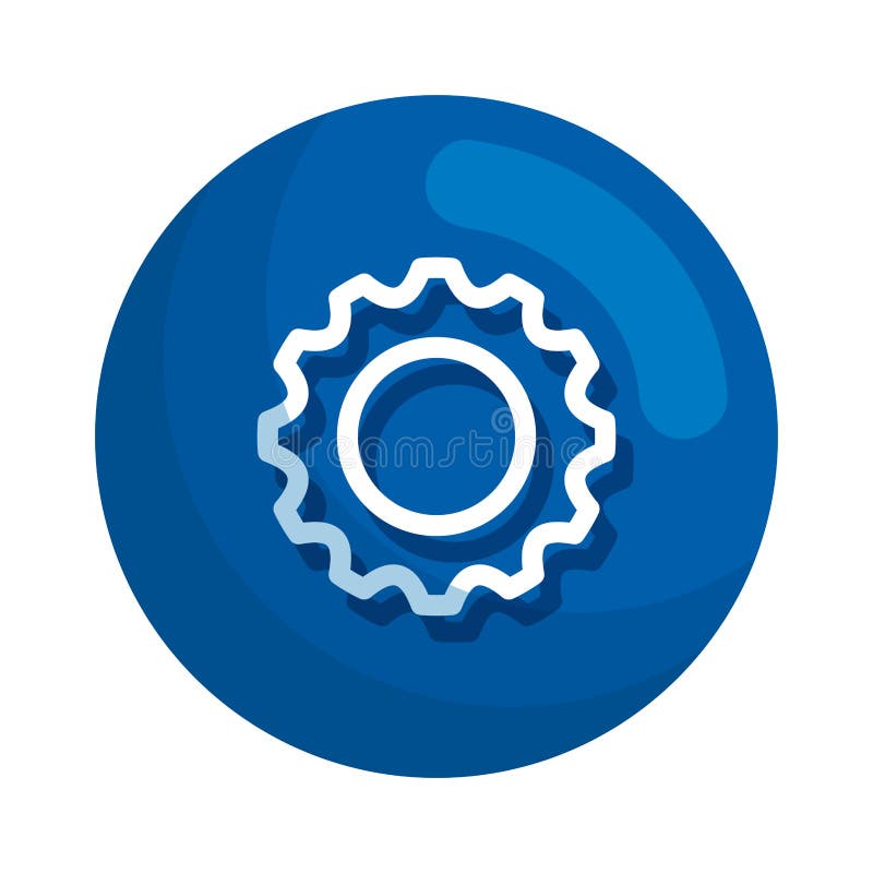 Gear Machine Setup Isolated Icon Stock Illustration - Illustration of ...