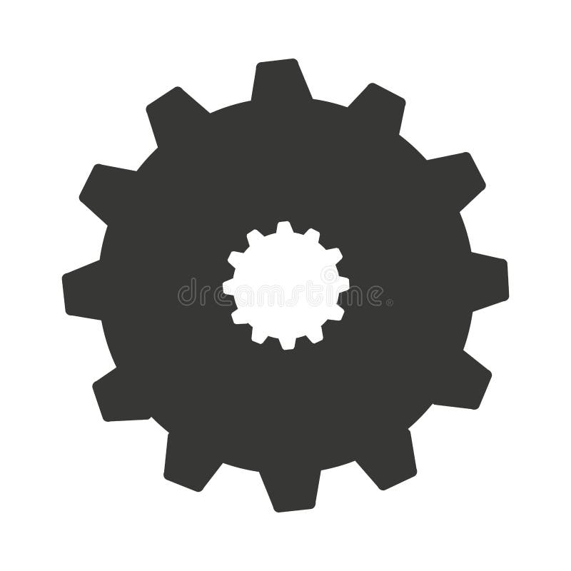Gear Machine Style Isolated Icon Design Stock Photo - Image of ...
