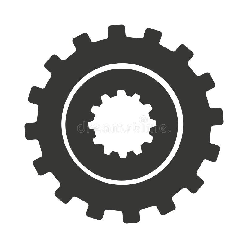 Gear Machine Style Isolated Icon Design Stock Image - Image of engine ...