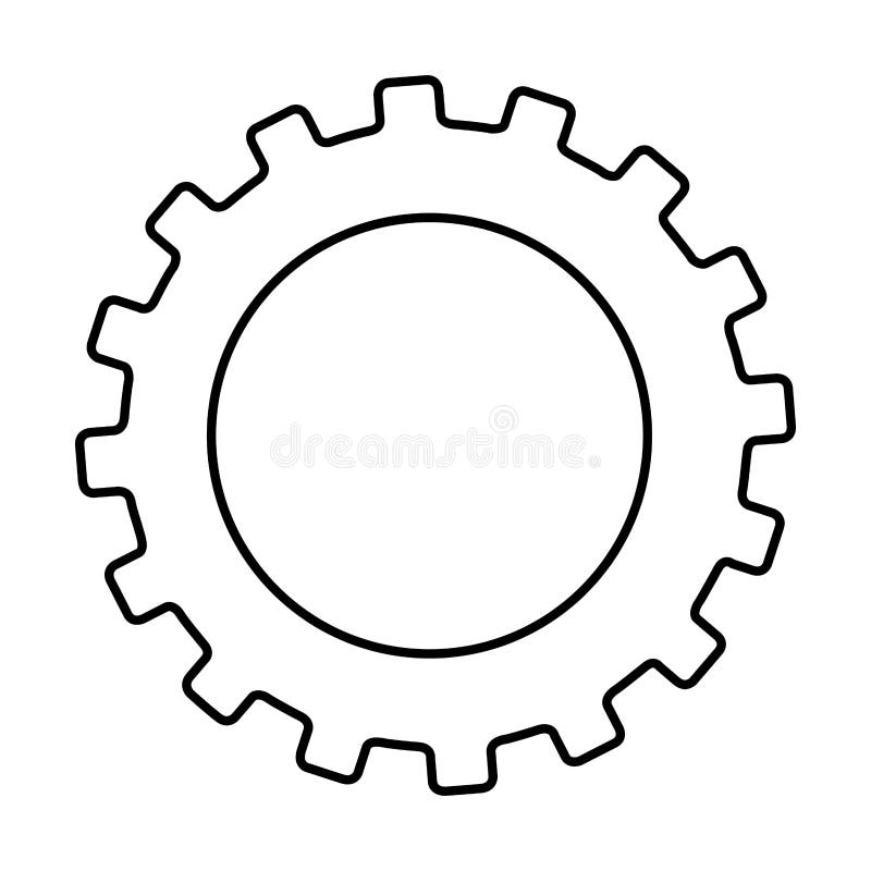 Gear Machine Style Isolated Icon Design Stock Image - Image of wheel ...