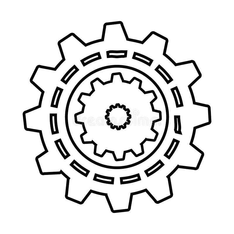 Gear Machine Style Isolated Icon Design Stock Image - Image of business ...