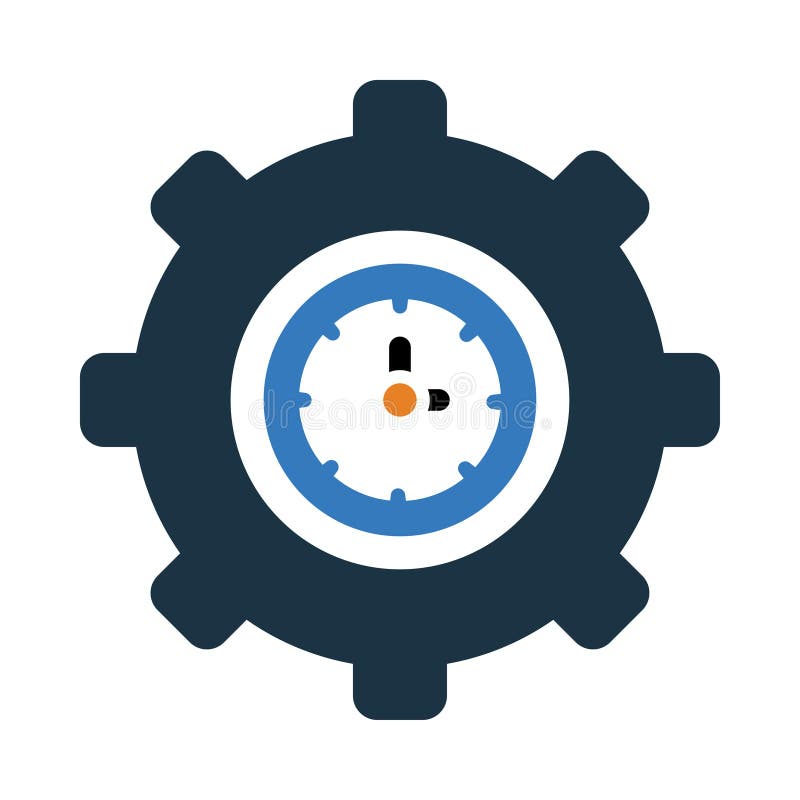 Gear, Maintenance, Time, Auto Adjustment in Time Icon Stock Vector ...