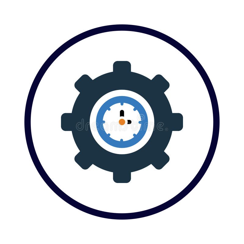 Gear, Maintenance, Time, Auto Adjustment in Time Icon Stock Vector ...