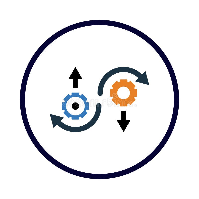 Gear, Management, Up, Down, Process, Management Process Icon Stock ...
