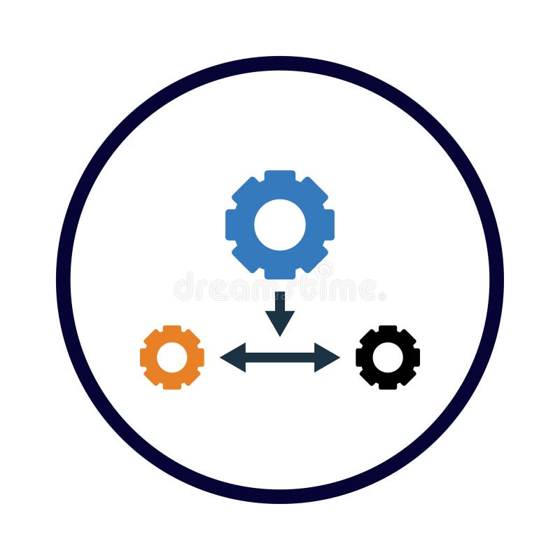 Gear, Management, Up, Down, Process, Management Process Icon Stock ...