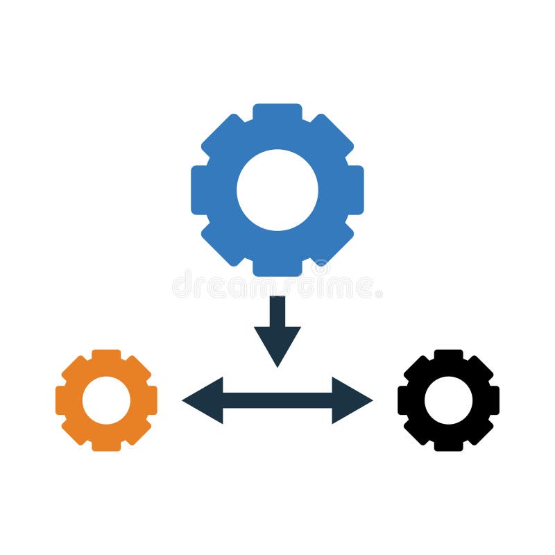 Gear, Management, Up, Down, Process, Management Process Icon Stock ...